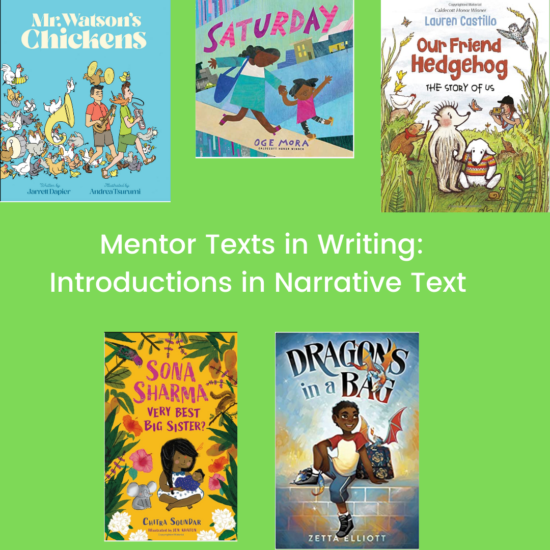 Franki’s Weekly Text Set-Mentor Texts in Writing: Introductions in ...