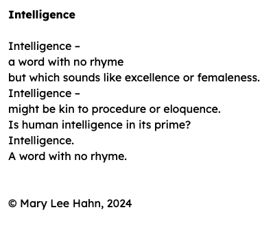 Poetry Friday: Intelligence – A(nother) Year of Reading